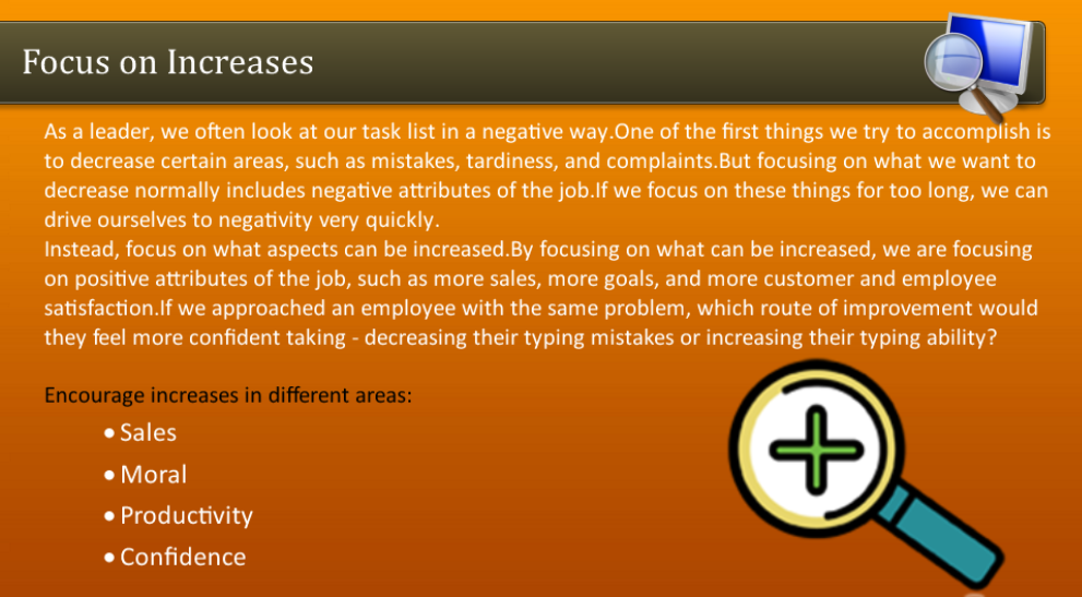 Focus on Increases - FreshSkills